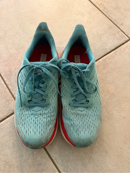 Hoka | Shoes | Hoka Clifton 8 Shoes Size 85 Women In Turquoise And Red ...